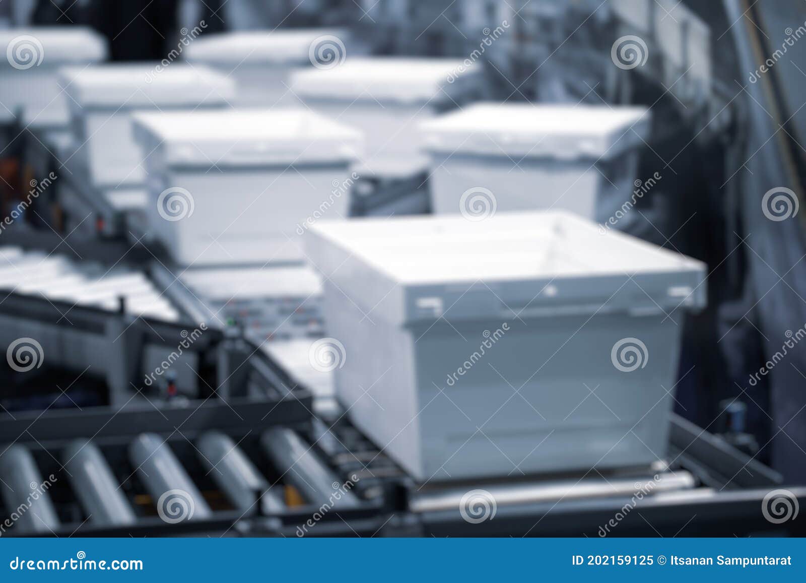 Background Defocused Blurred Image of Logistics Warehouse Stock Image ...