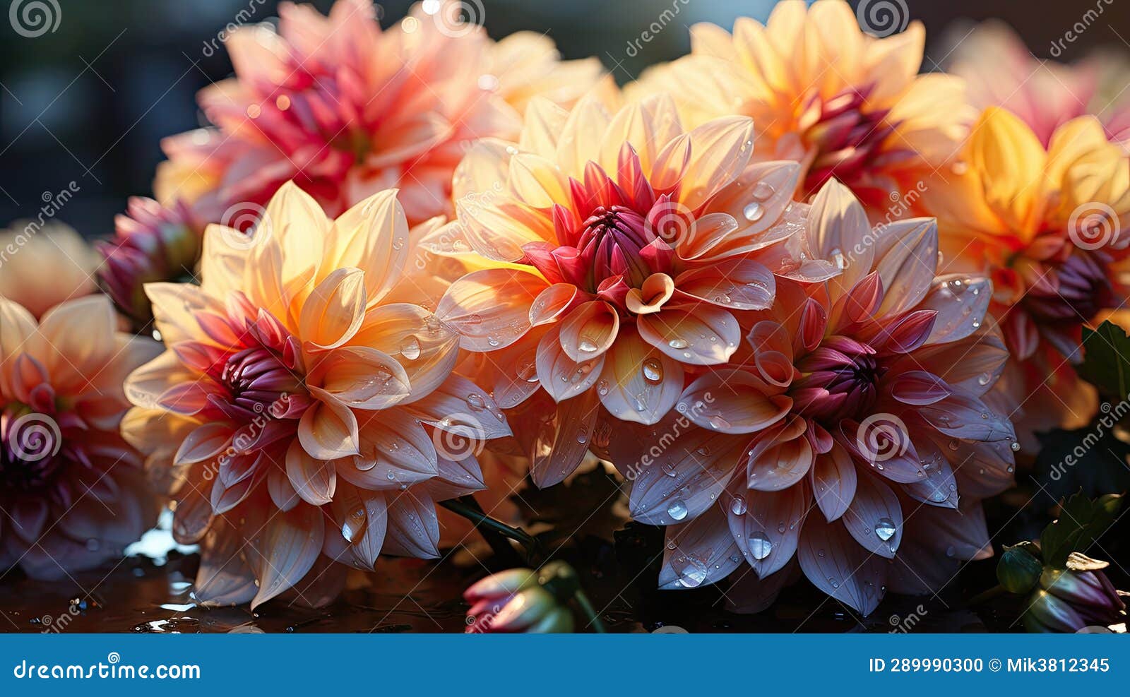 Background With Delilah Flowers. Stock Illustration | CartoonDealer.com ...