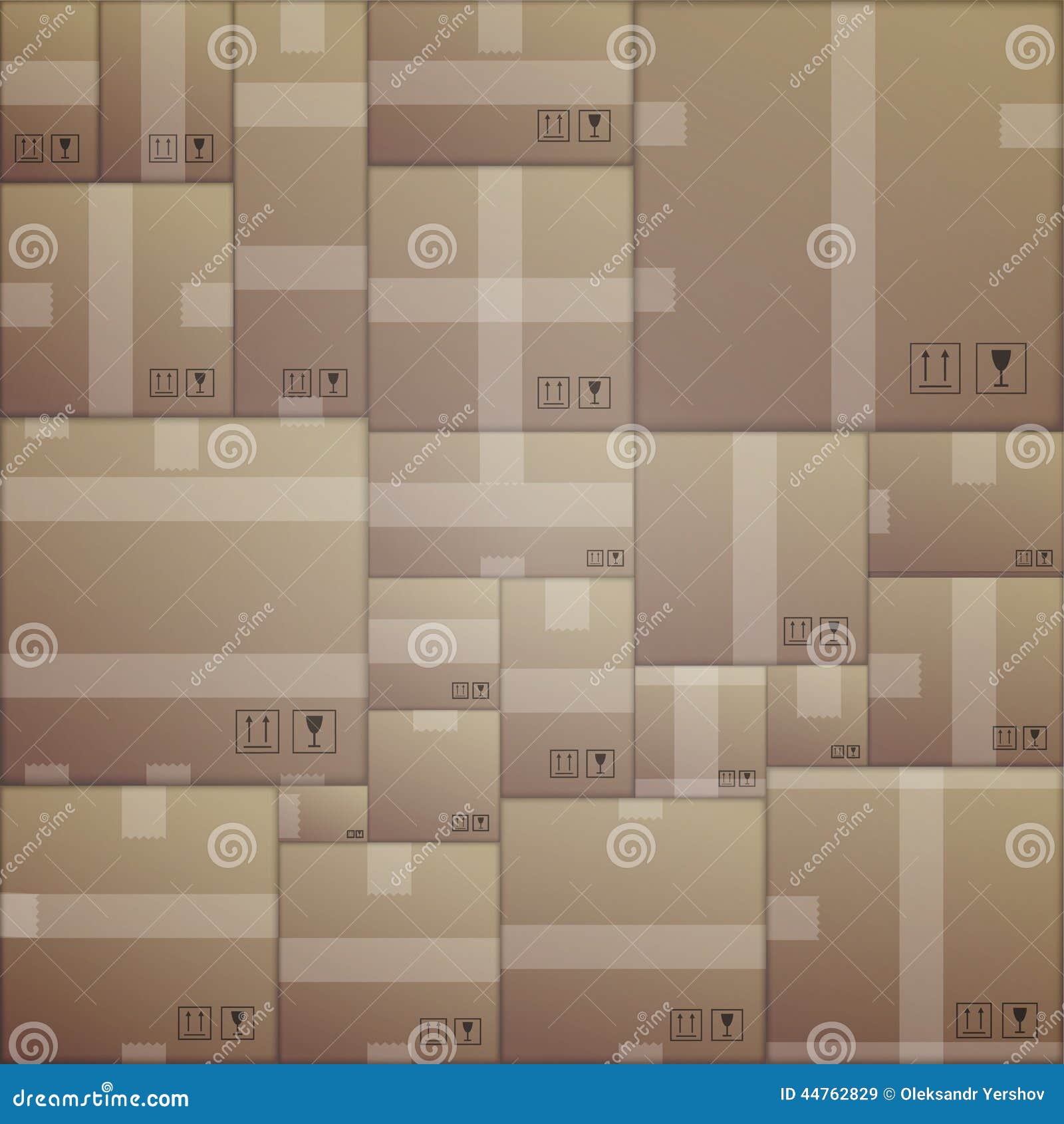 Background for Delivery. Cardboard Packs Stock Vector - Illustration of ...