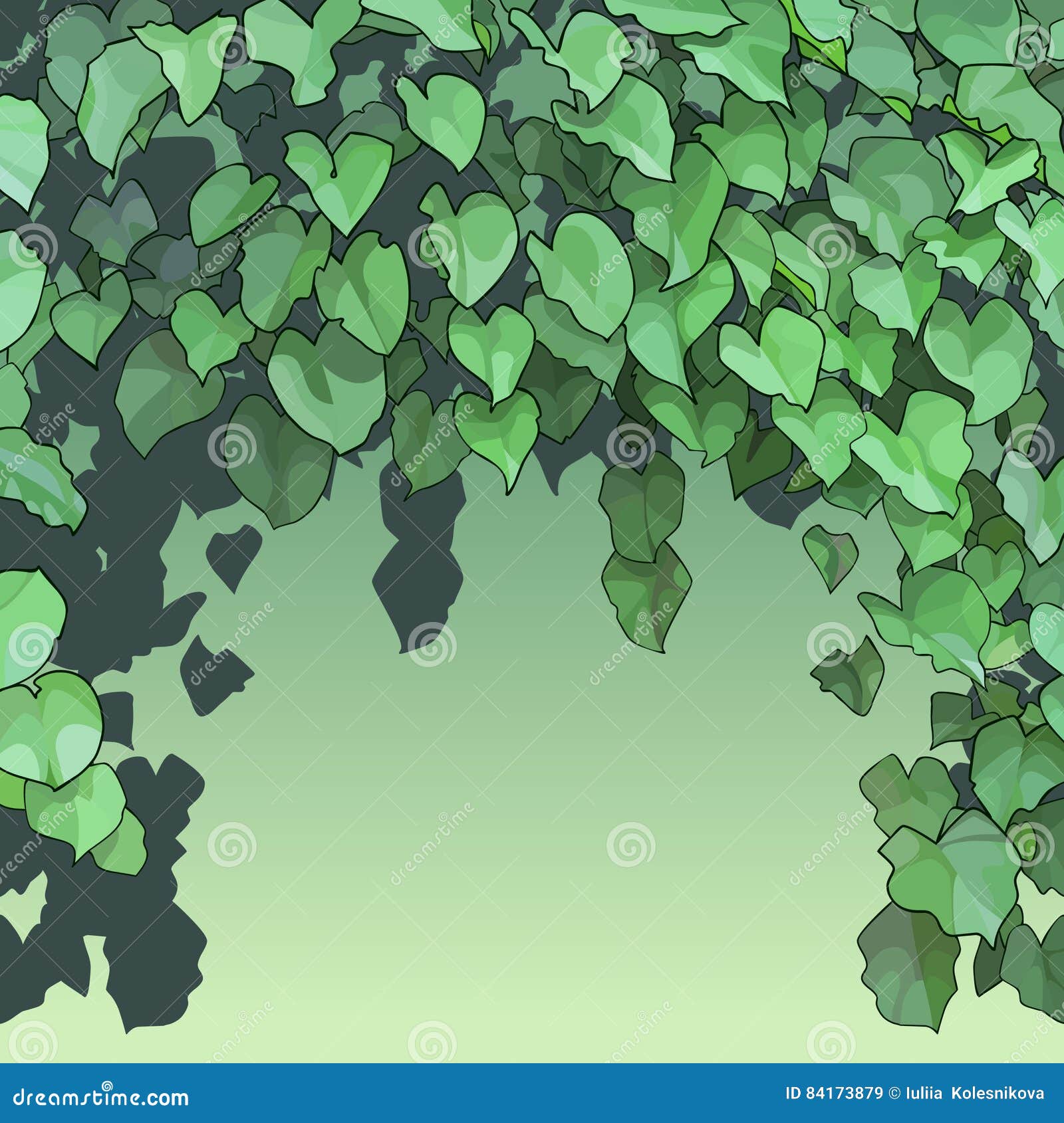 Background of Dense Green Foliage Stock Vector - Illustration of ...