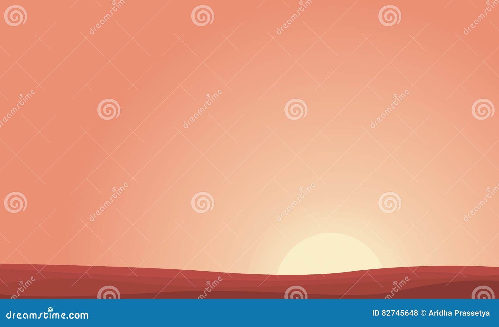 Background of Desert at Sunset Landscape Stock Vector - Illustration of ...