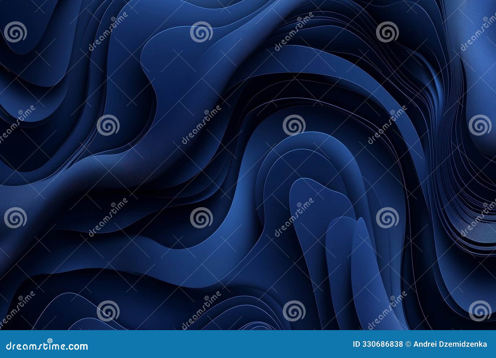 The Background Design is an Abstract Dark Blue Wavy Wave with Lines ...