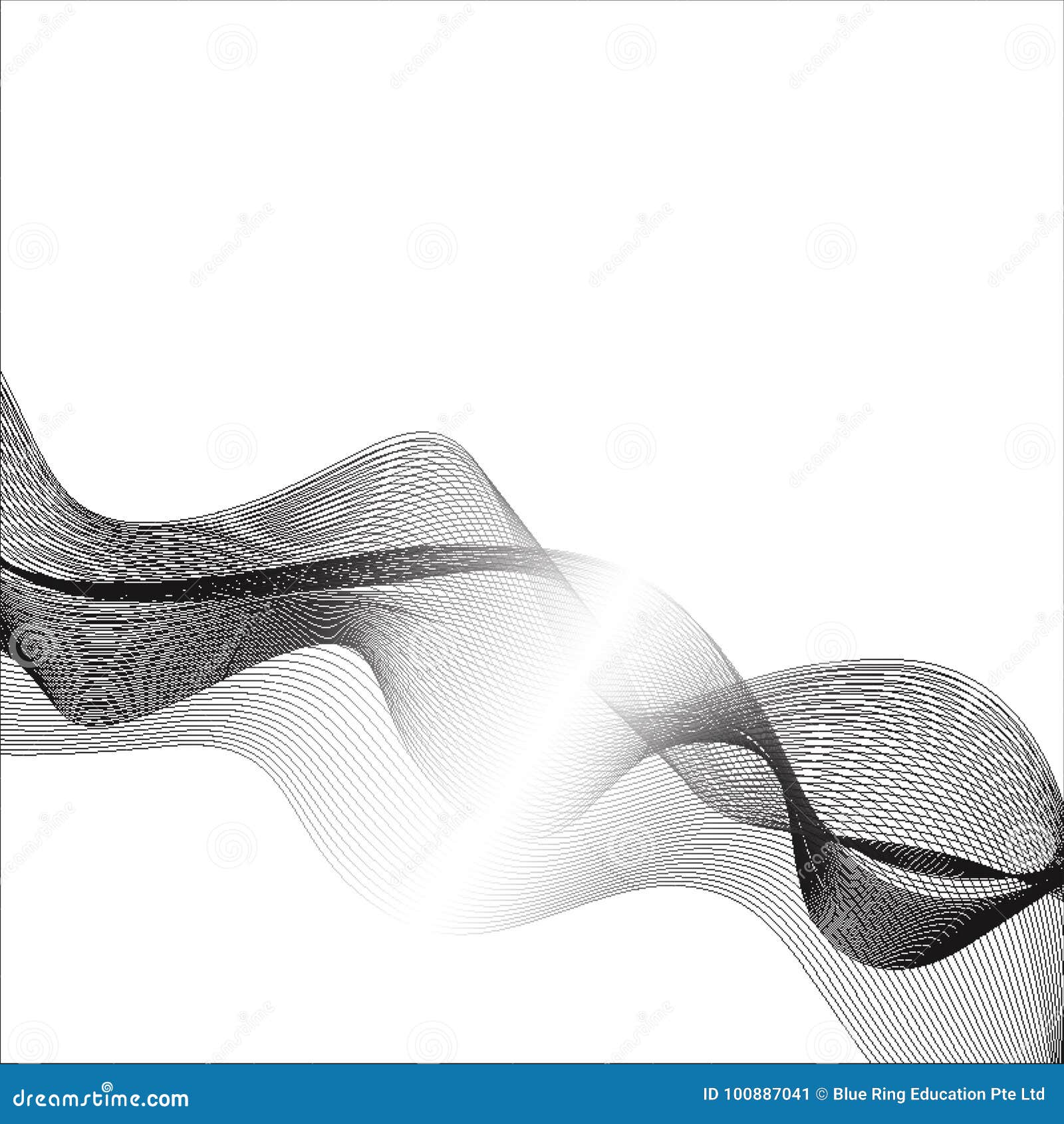 Background Design with Black Wavy Lines Stock Vector - Illustration of ...