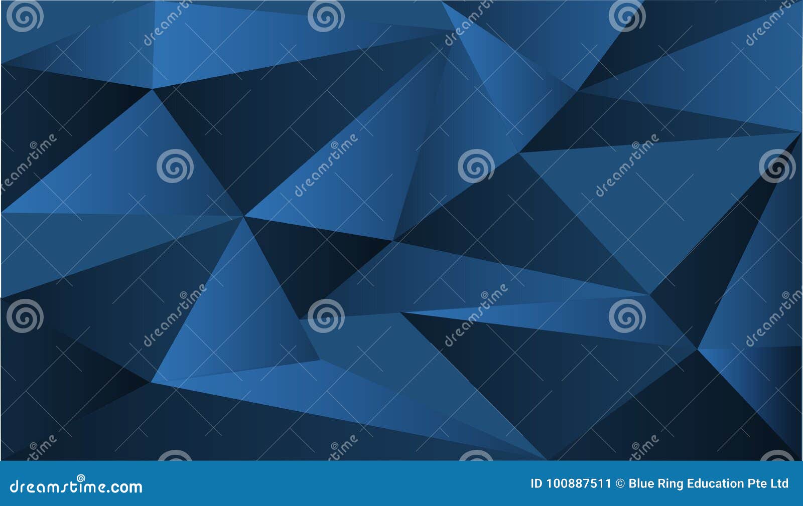 Background Design with Blue Triangle Shapes Stock Vector - Illustration ...