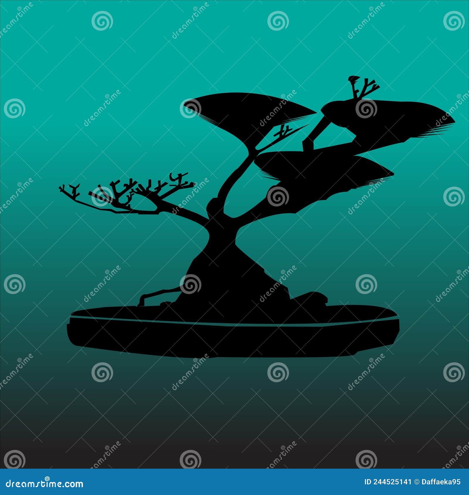 Background Design Bonsai Tree Stock Vector - Illustration of forest ...