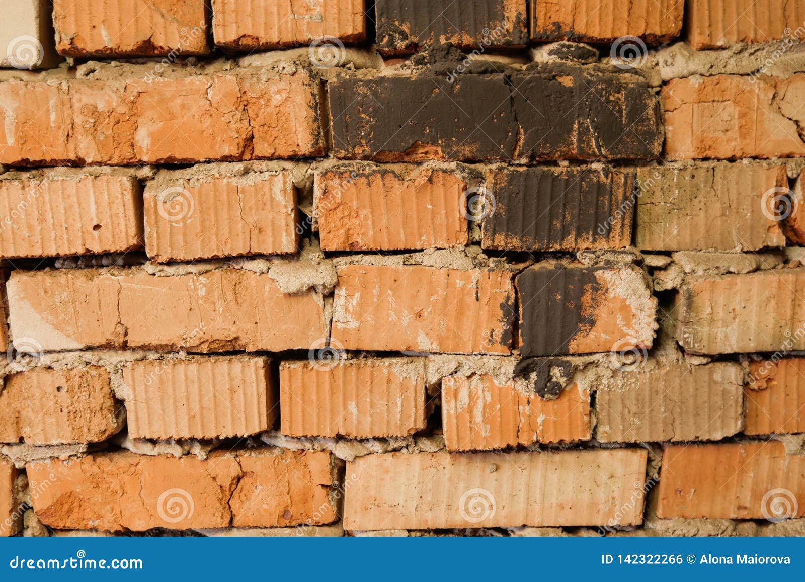 Brick Wall Texture with Paint Stock Photo - Image of interior, concrete ...