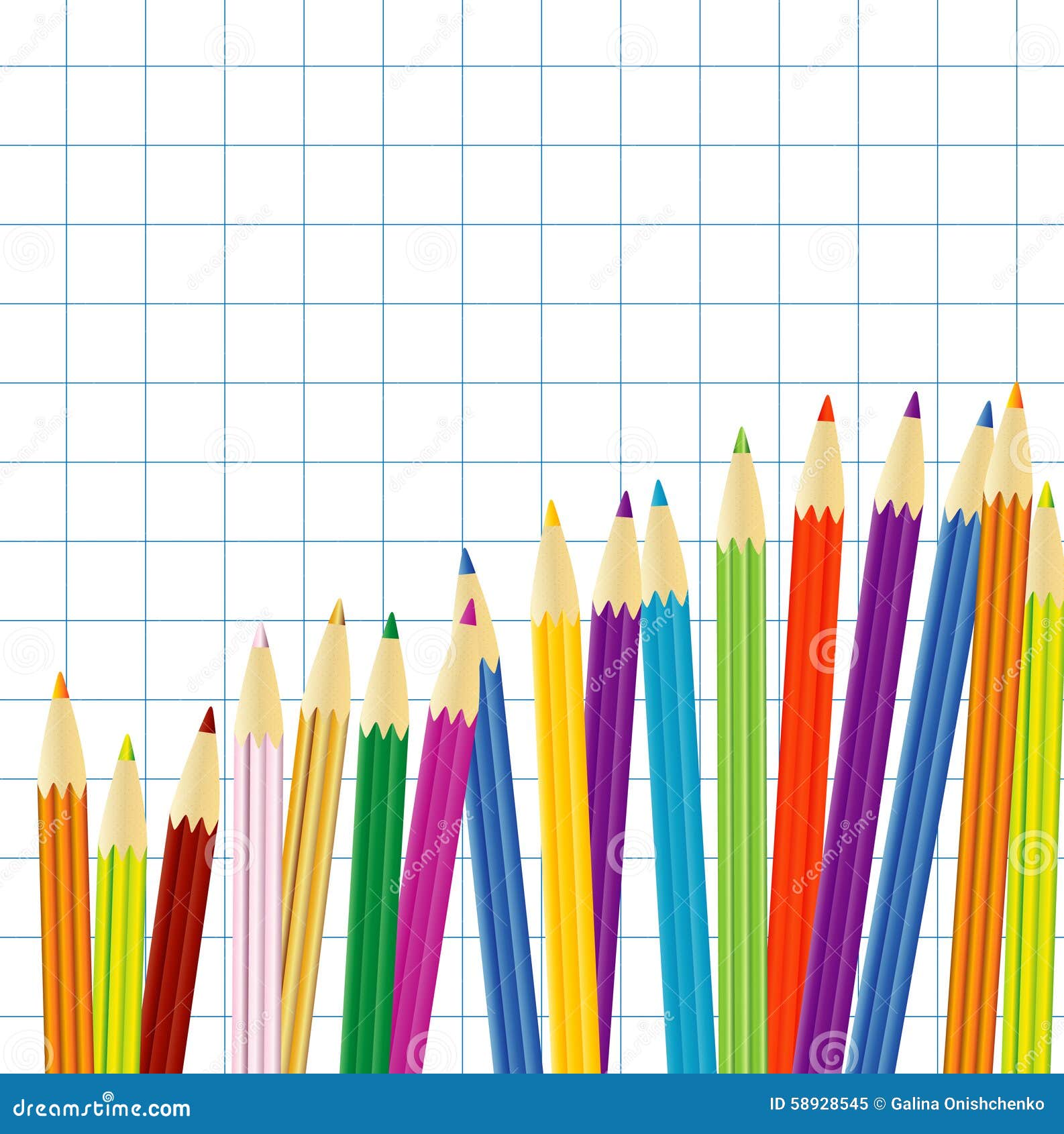 Background for Design with Colored Pencils Stock Vector - Illustration ...