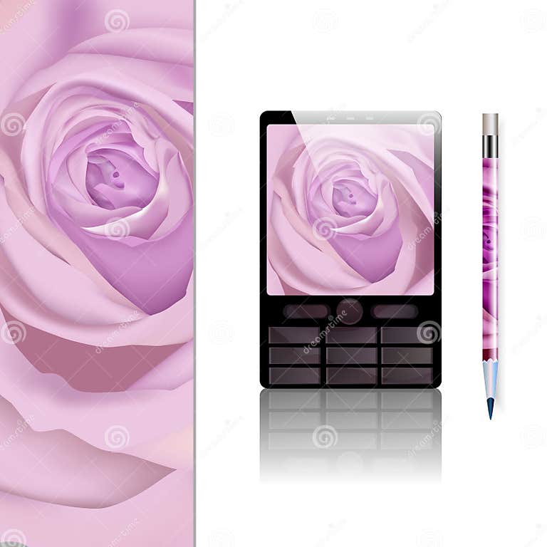 Background Design with Display Project. Bright Backdrop for Tablet ...