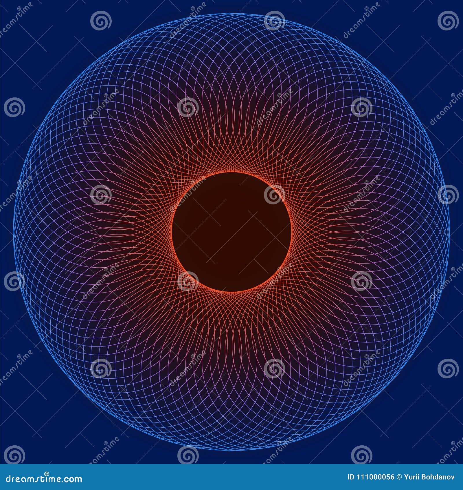 Background Design Element Circular Wire Mesh Digital Circles Lin Stock ...