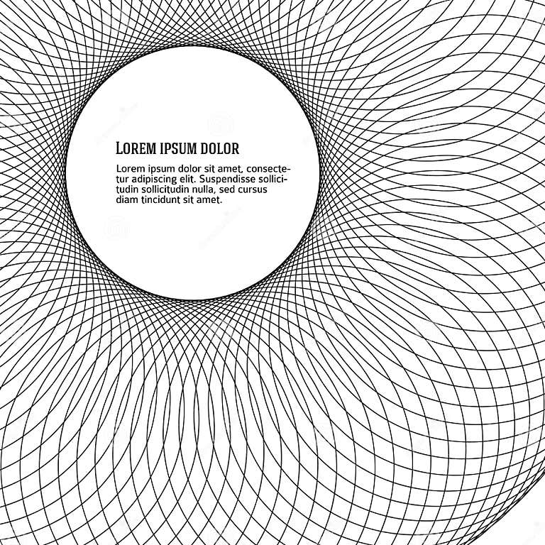 Background Design Element Circular Wire Mesh Digital Circles Lin Stock ...