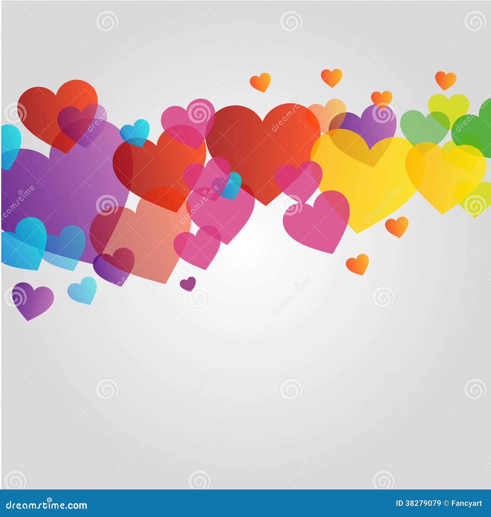 Background or Design Element with Colorful Hearts Stock Image - Image ...