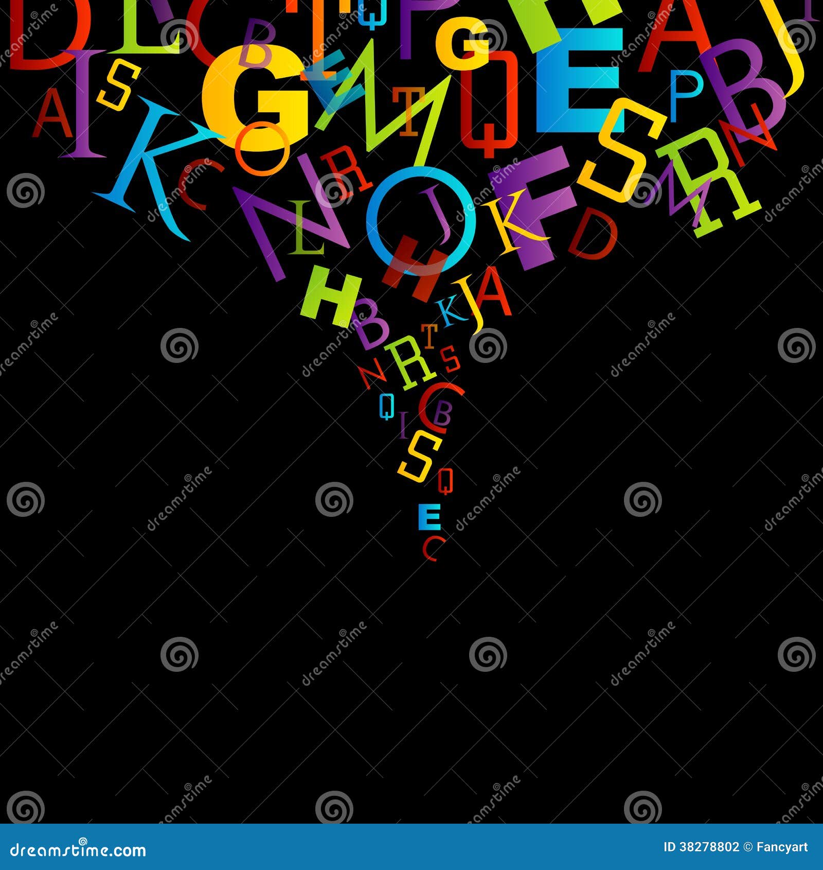 Background or Design Element with Colorful Letters Stock Illustration ...