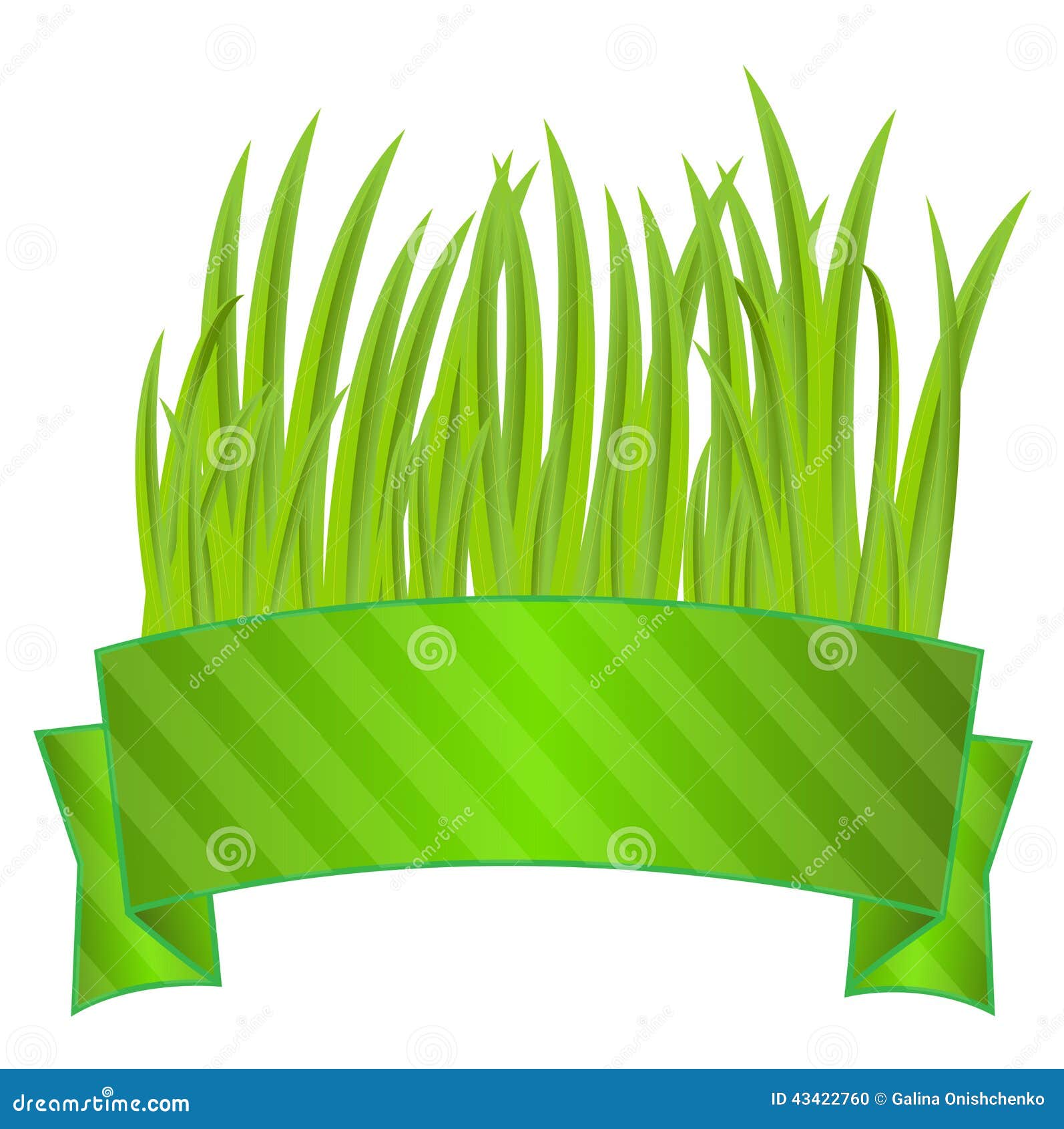 Background for a Design with a Green Grass Stock Vector - Illustration ...