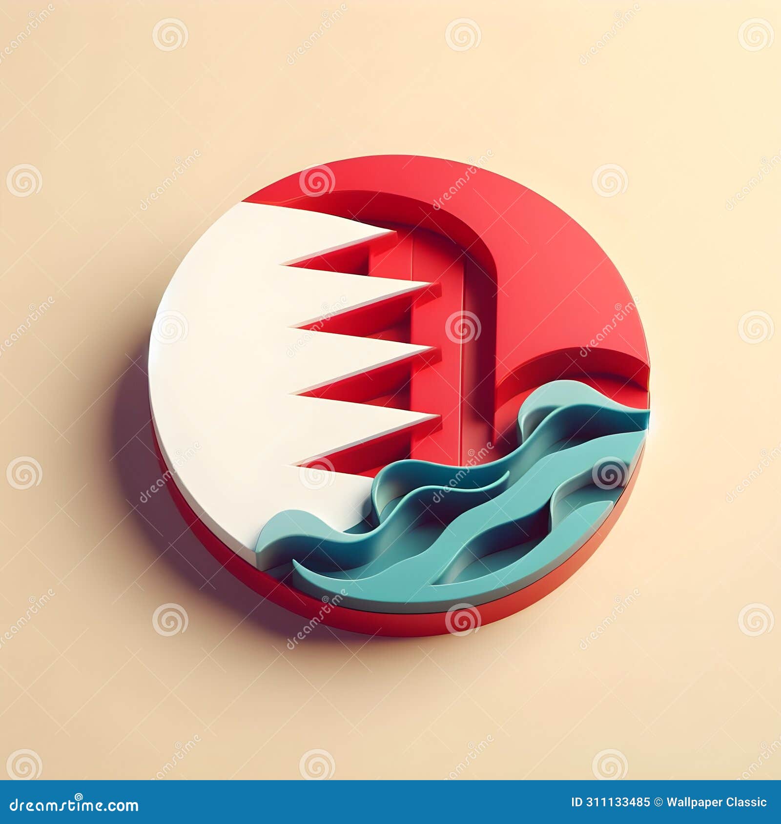 Background Design Icon Flag Bahrain Ai Generator Stock Illustration ...