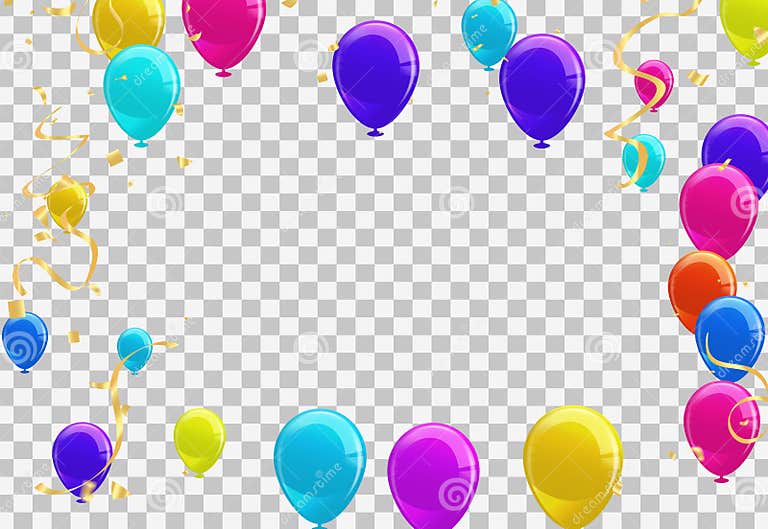 Background Design with Many Balloons Illustration Stock Illustration ...