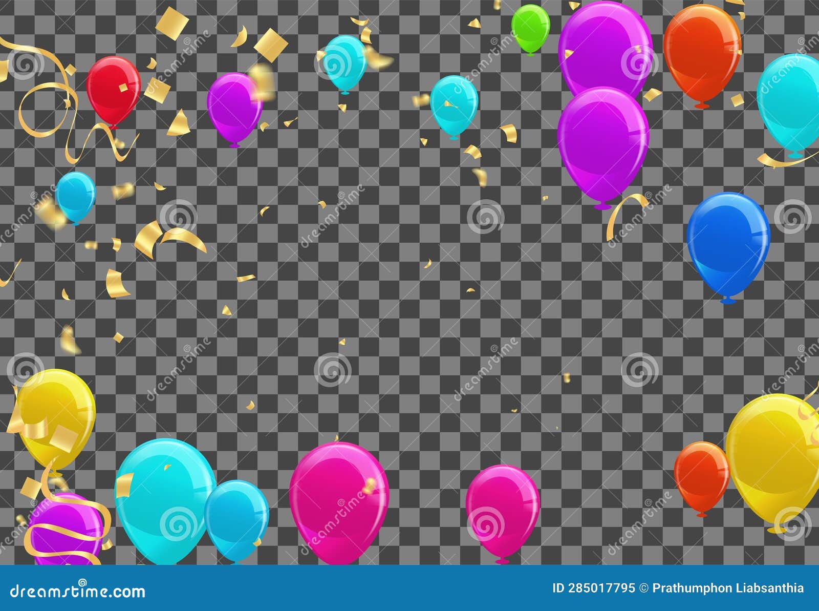 Background Design with Many Balloons Illustration Stock Vector ...