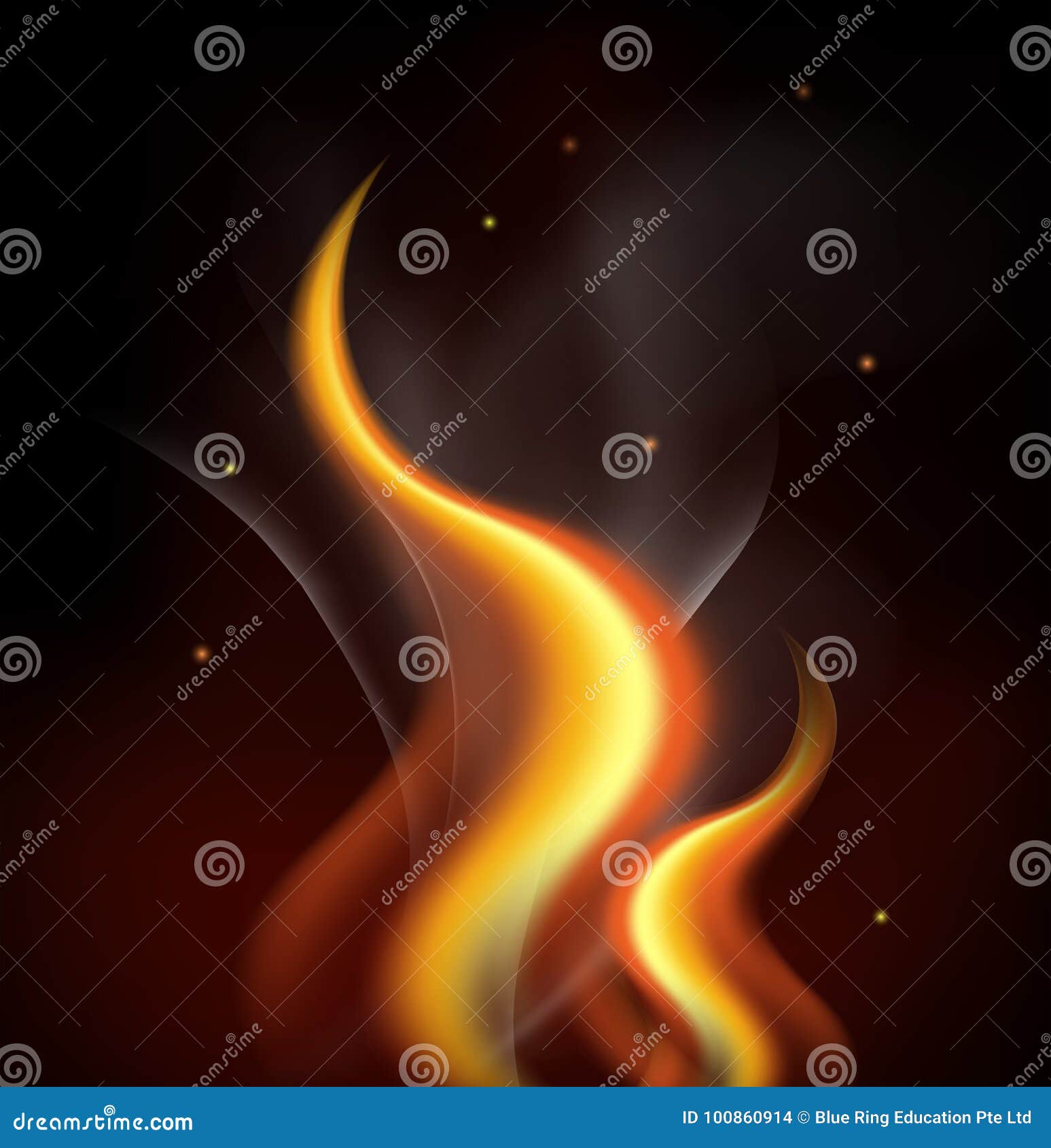 Background Design with Orange Flames Stock Vector - Illustration of ...