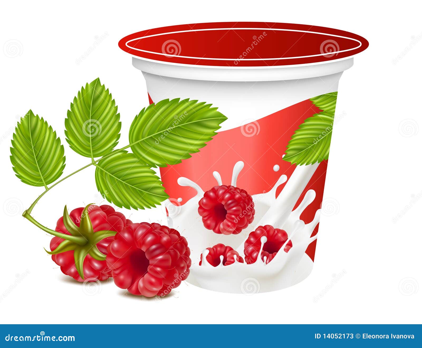 Background for Design of Packing Yogurt Stock Vector - Illustration of ...