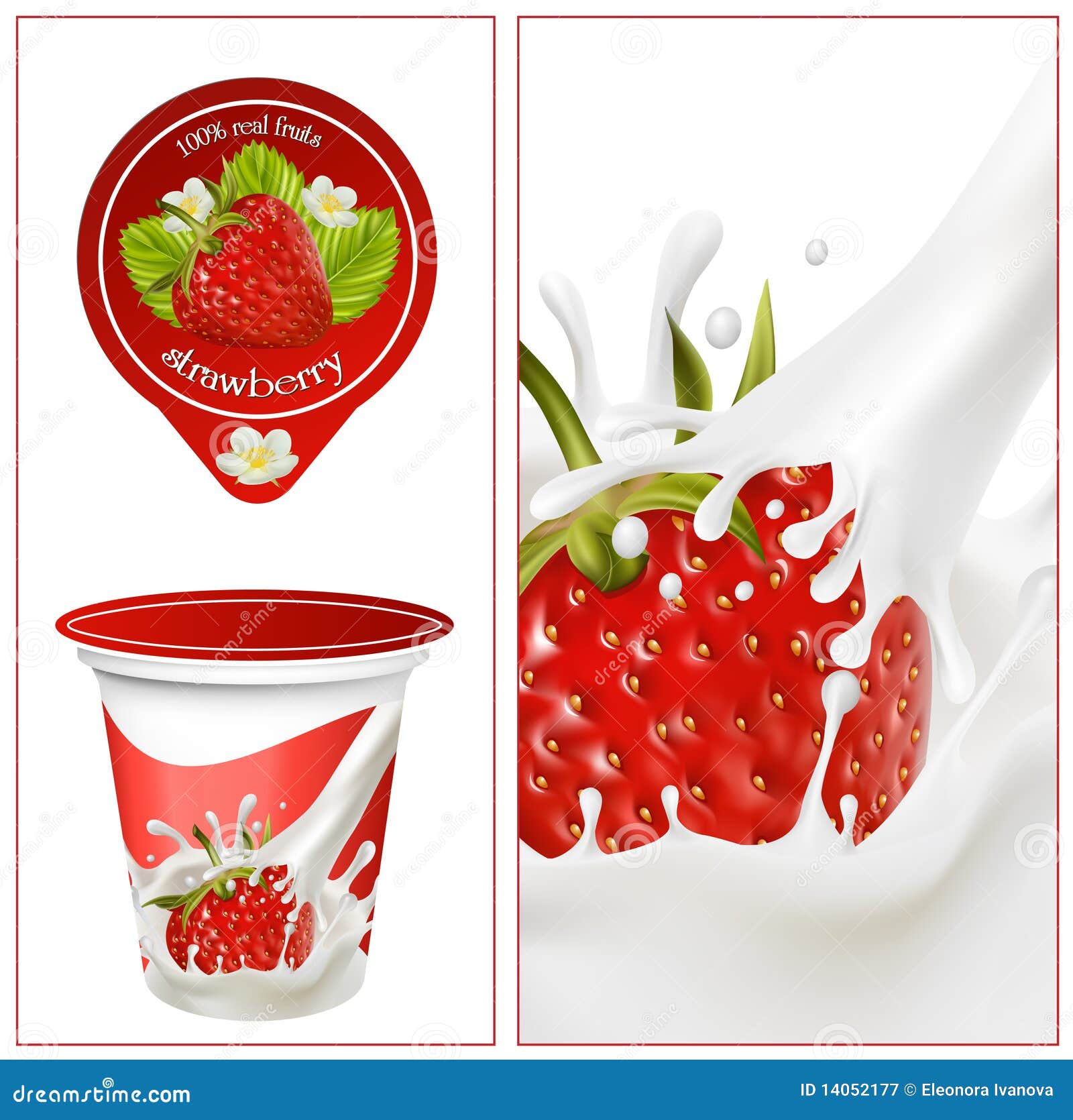 Background for Design of Packing Yogurt. Stock Vector - Illustration of ...