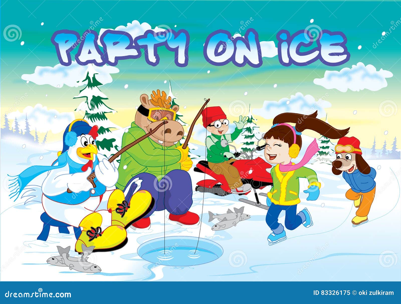 Background Design Party on Ice Stock Vector - Illustration of cold ...