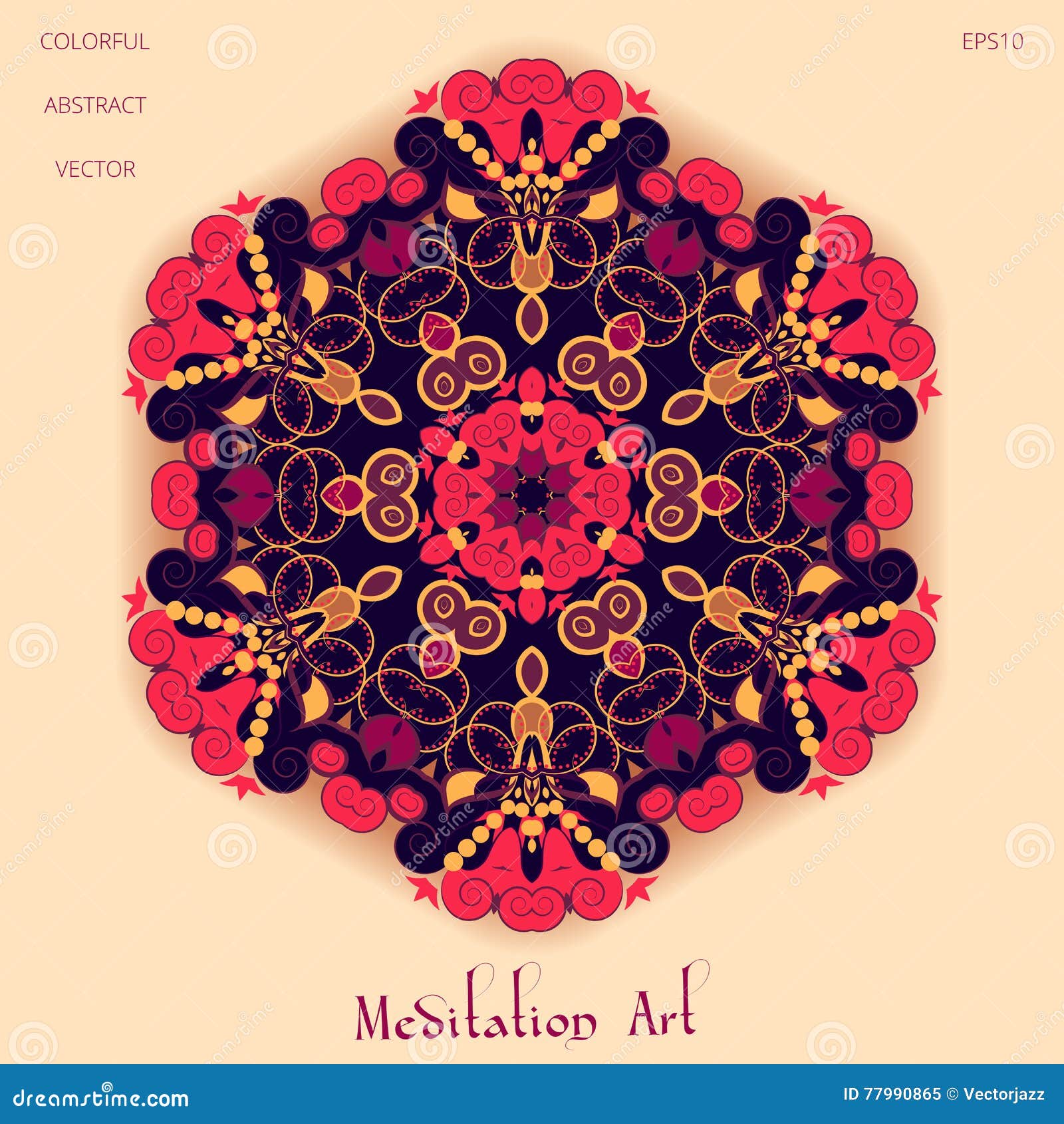 Background for Design with a Pattern of the Mandala. Element of the ...
