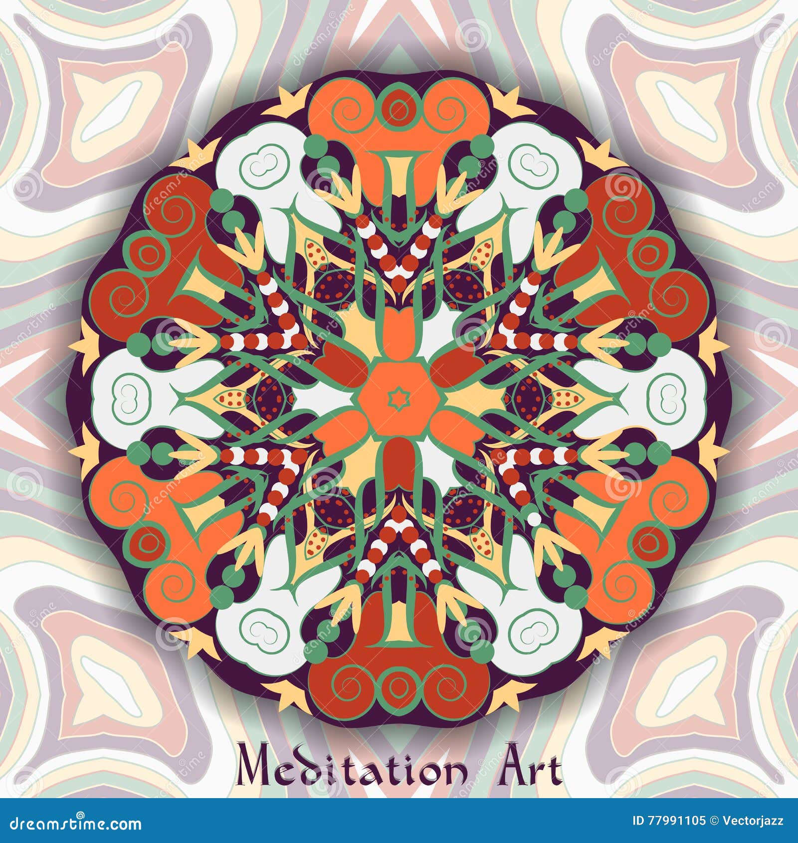 Background for Design with a Pattern of the Mandala. Element of the ...