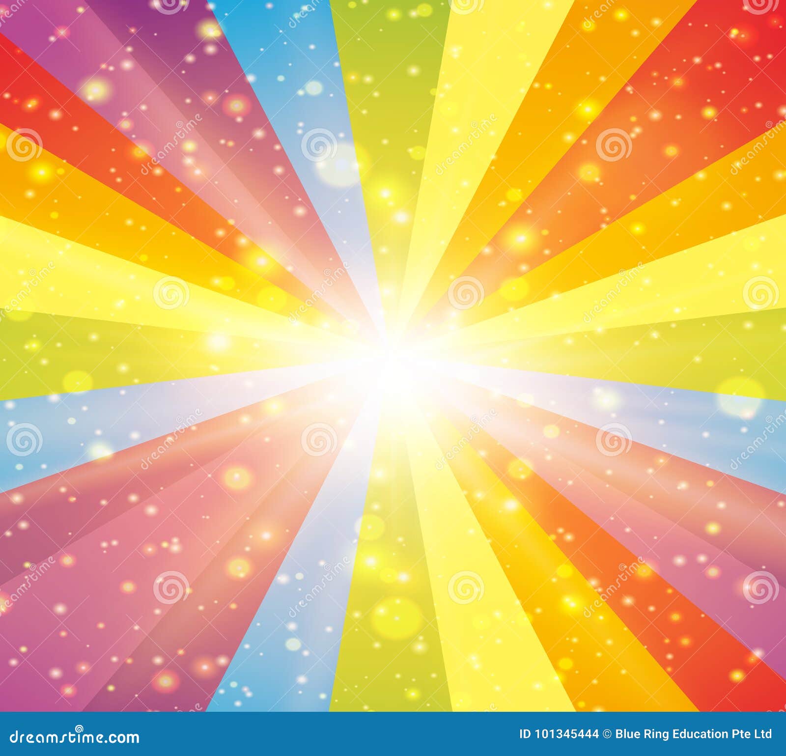 Background Design with Rainbow Lights Stock Vector - Illustration of ...