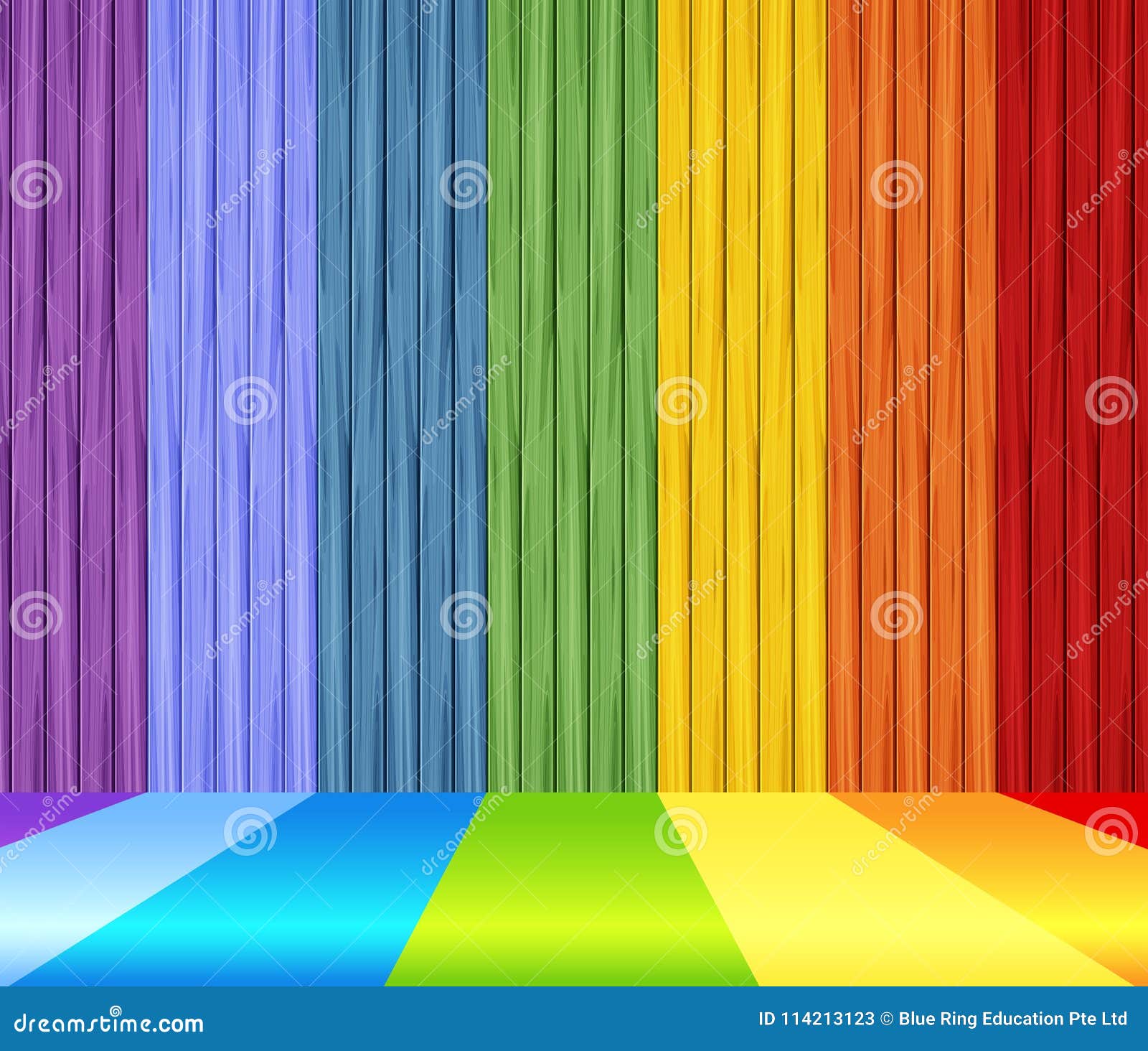 Background Design with Rainbow Wall Stock Vector - Illustration of ...