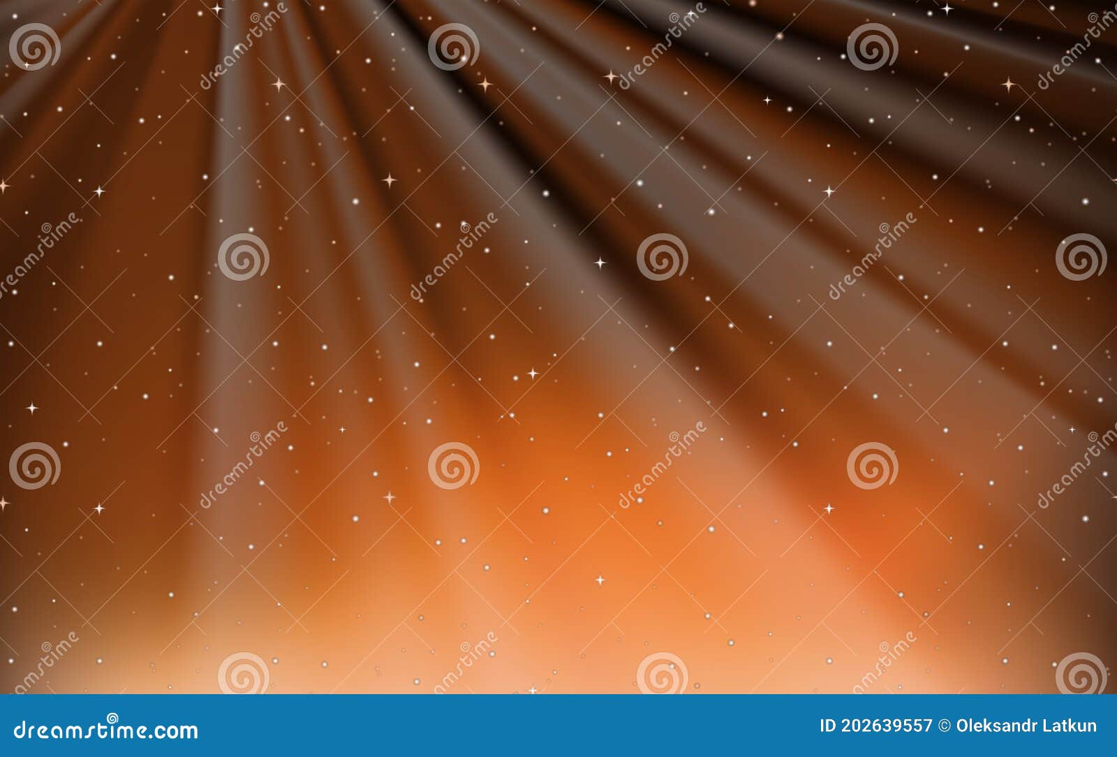 Background Design with Stars on Orange Sky Stock Vector - Illustration ...