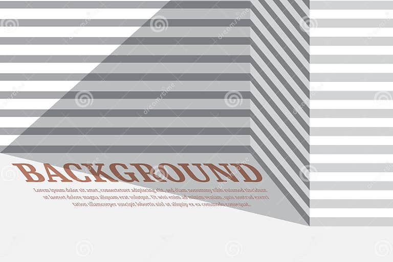 Background Design with Strips in 3d Monochrome Style. Abstract Vector ...