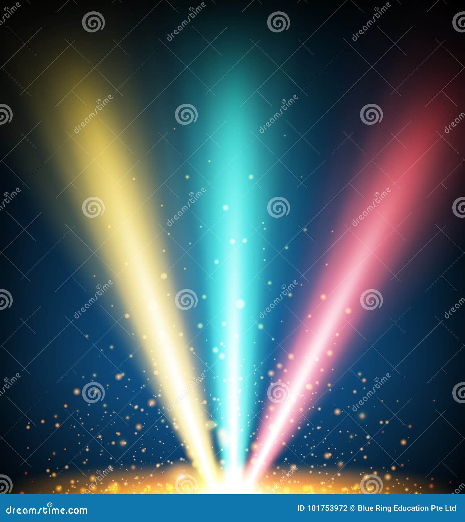 Background Design with Three Color Lights Stock Vector - Illustration ...