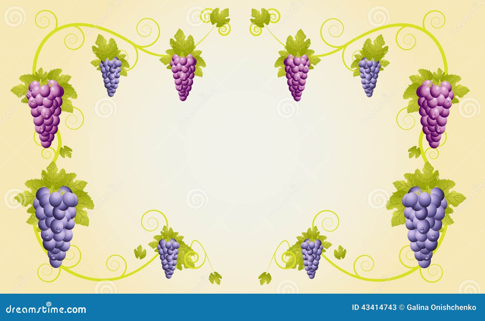 Background for a Design with Vine Stock Vector - Illustration of text ...