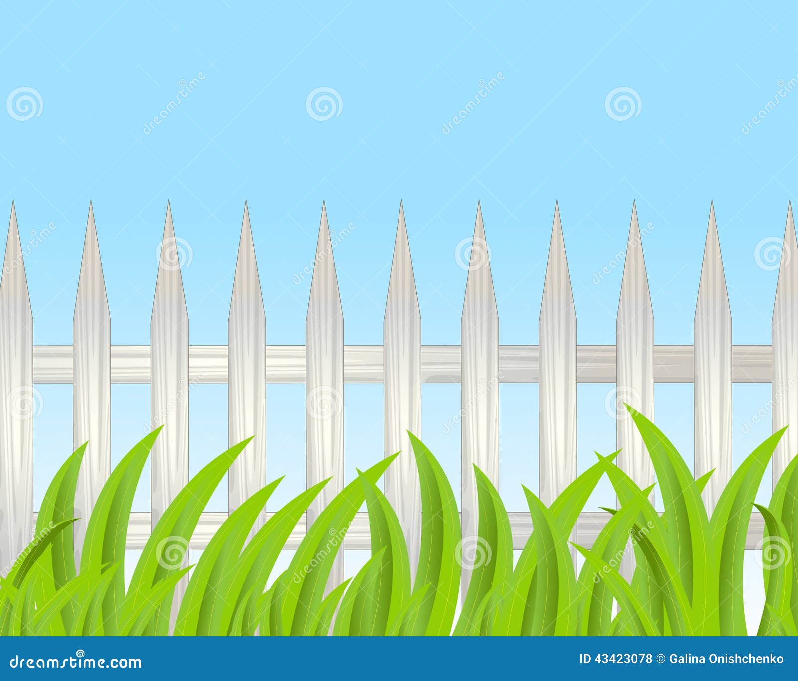 Background for a Design with a Wooden Fence Stock Vector - Illustration ...