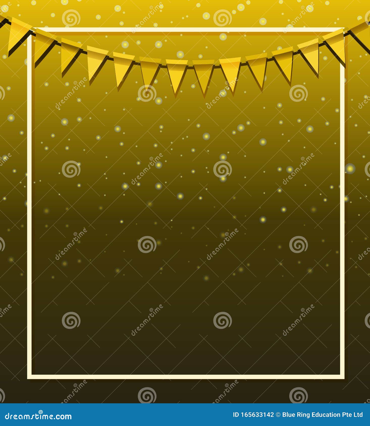 Background Design with Yellow Flags Stock Illustration - Illustration ...