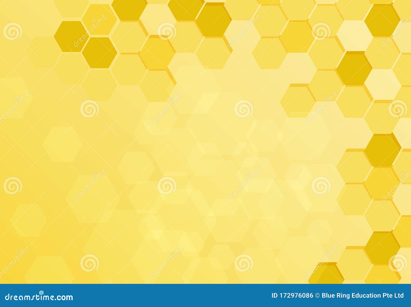 Background Design with Yellow Hexagon Patterns Stock Vector ...