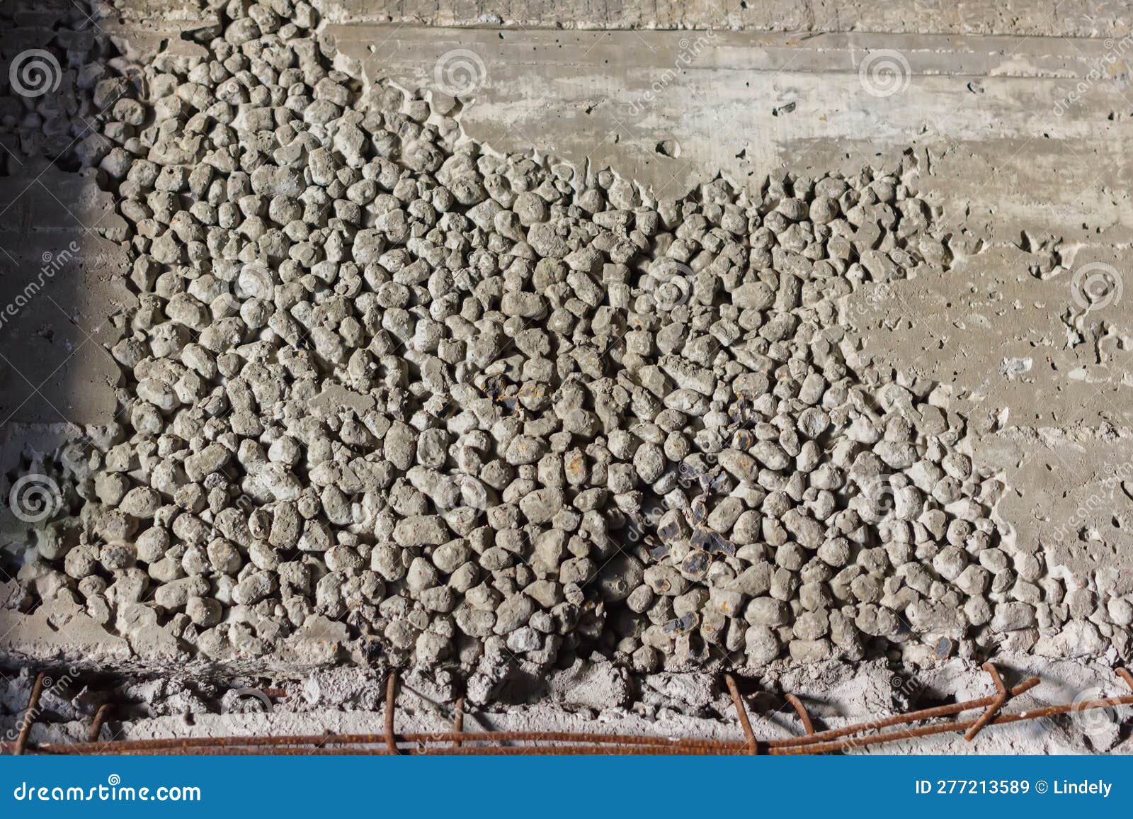 Background of a Destroyed Concrete Wall Stock Image - Image of material ...
