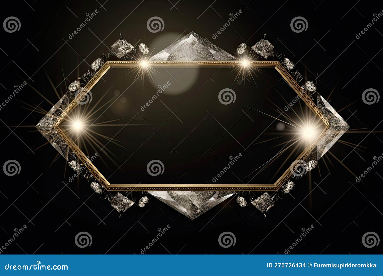 Diamond Frame . Abstract Geometric Frames Stock Illustration ...