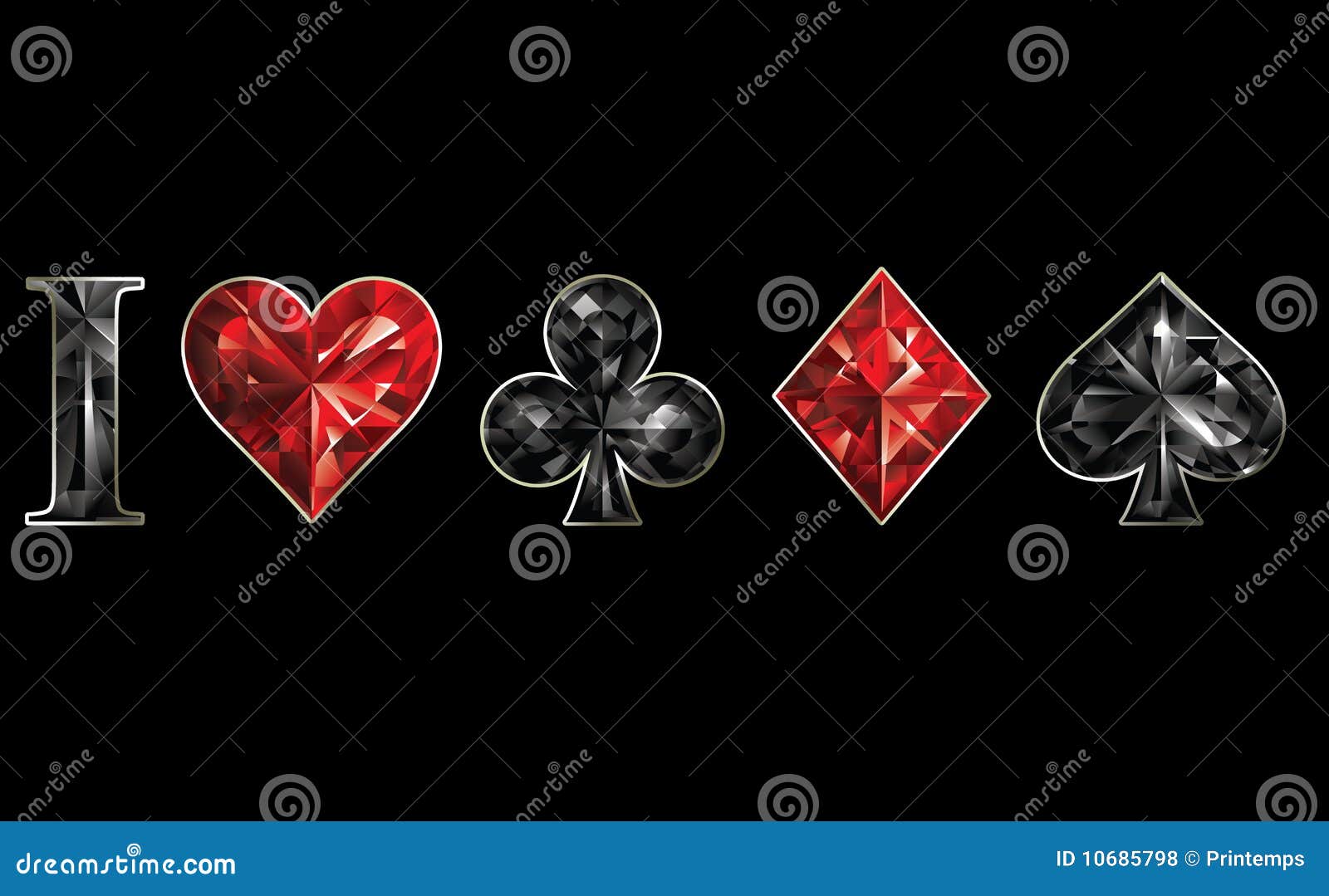 Background with Diamond Poker Card Symbols Stock Illustration ...