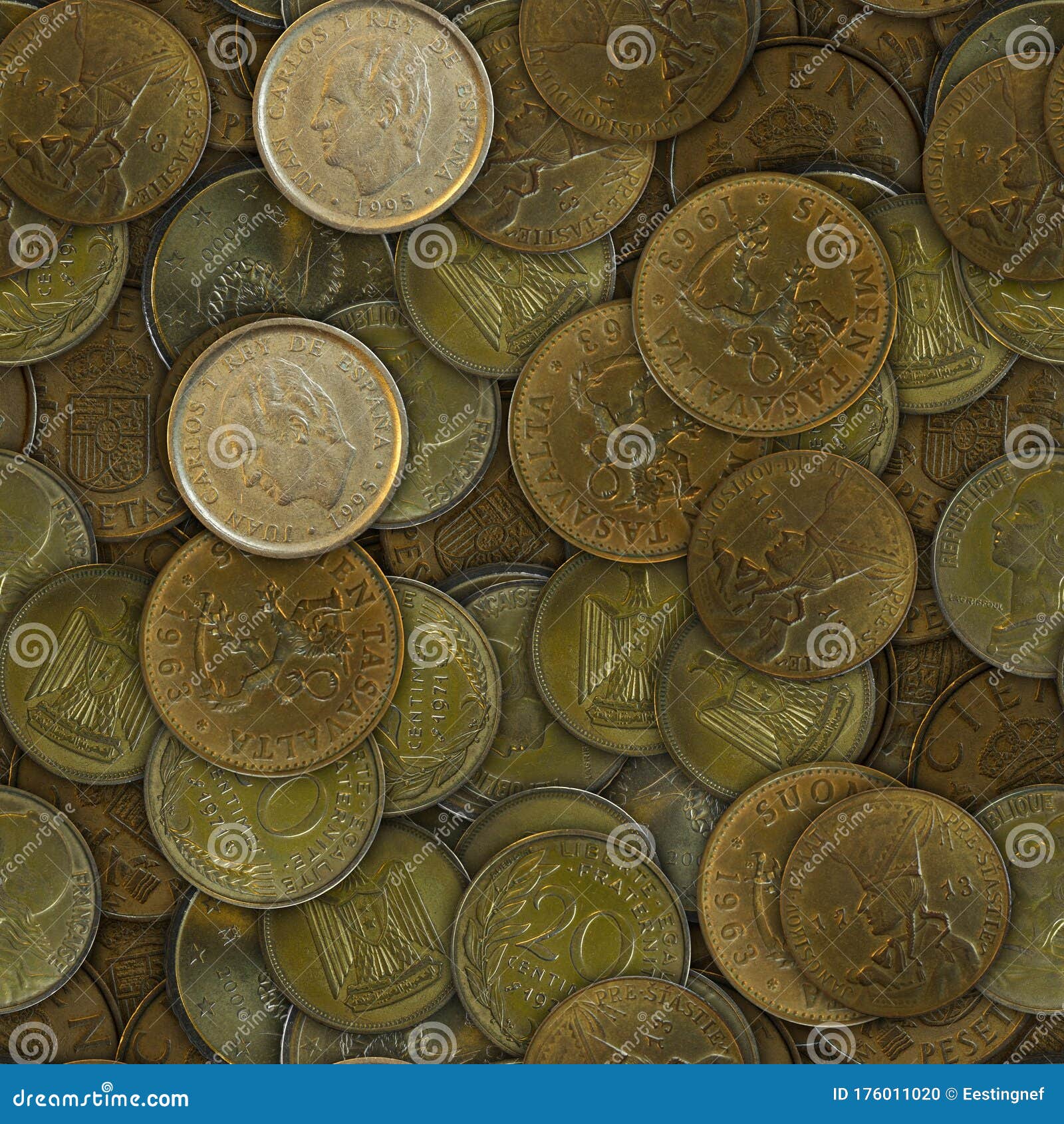 Background of Different Coins Stock Photo - Image of economy, metal ...