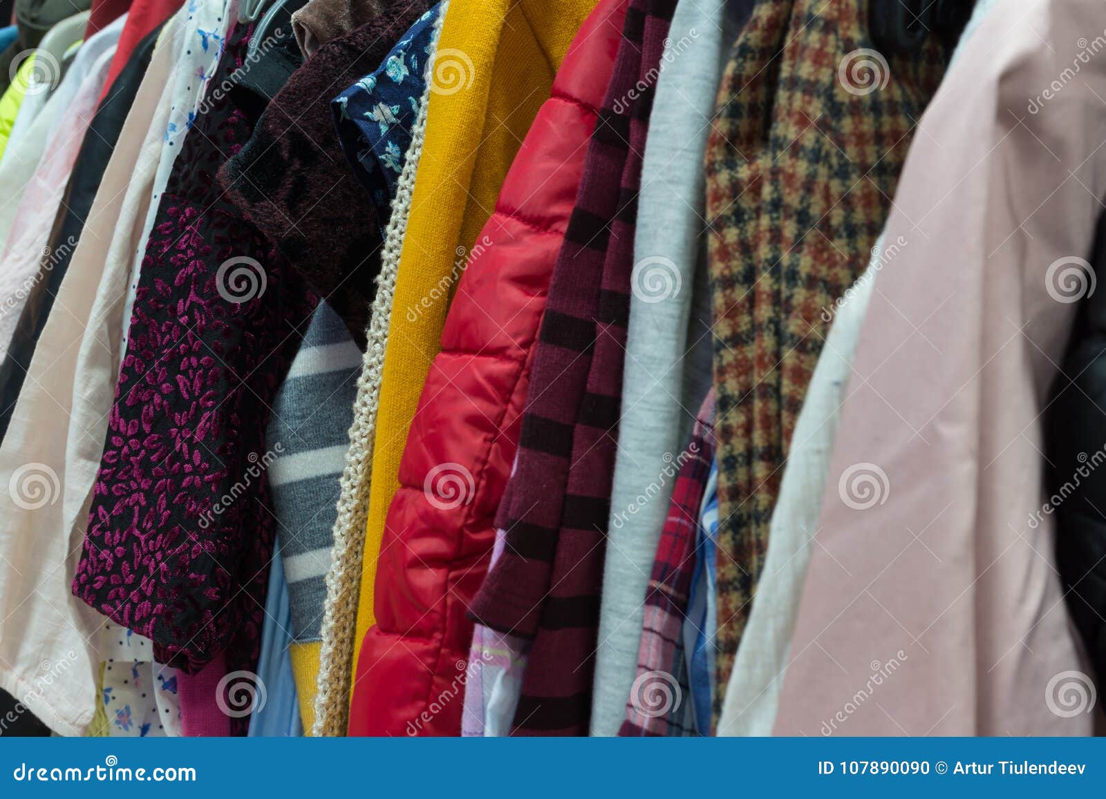 Background of Different Colored Clothes Stock Photo - Image of clothing ...