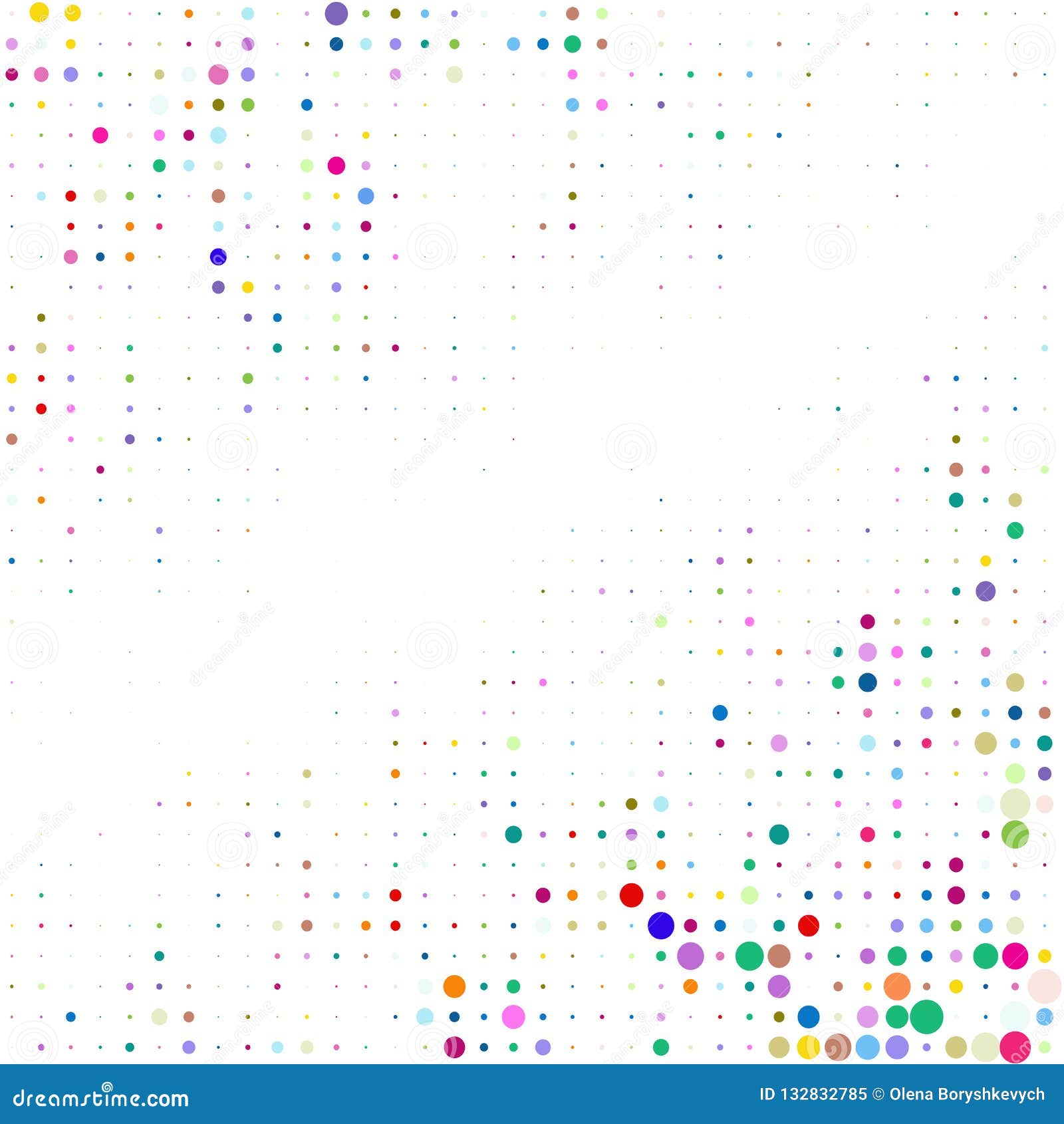 Background of Different Colored Dots of Different Sizes Located in ...