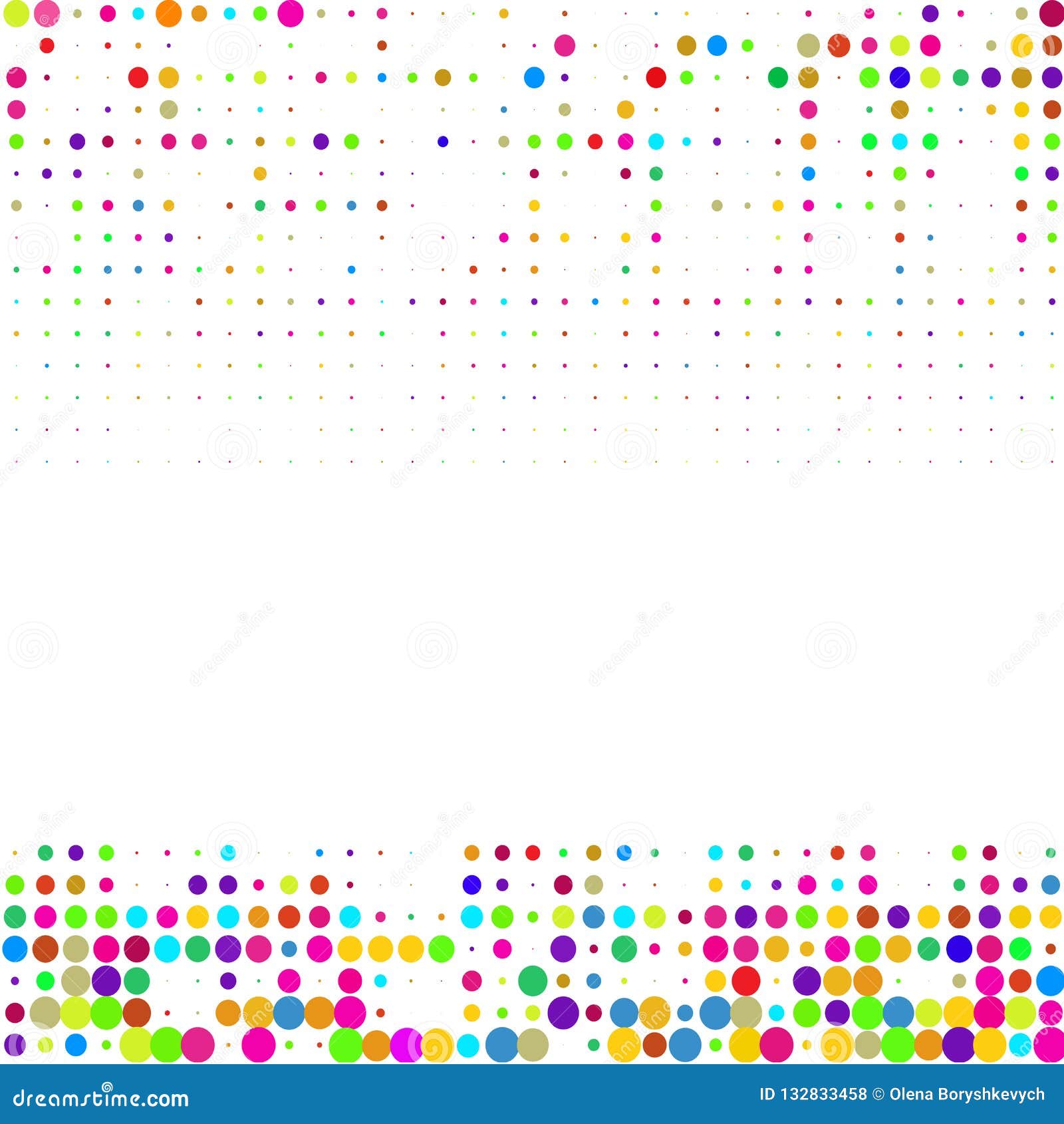Background of Different Colored Dots of Different Sizes Located in ...