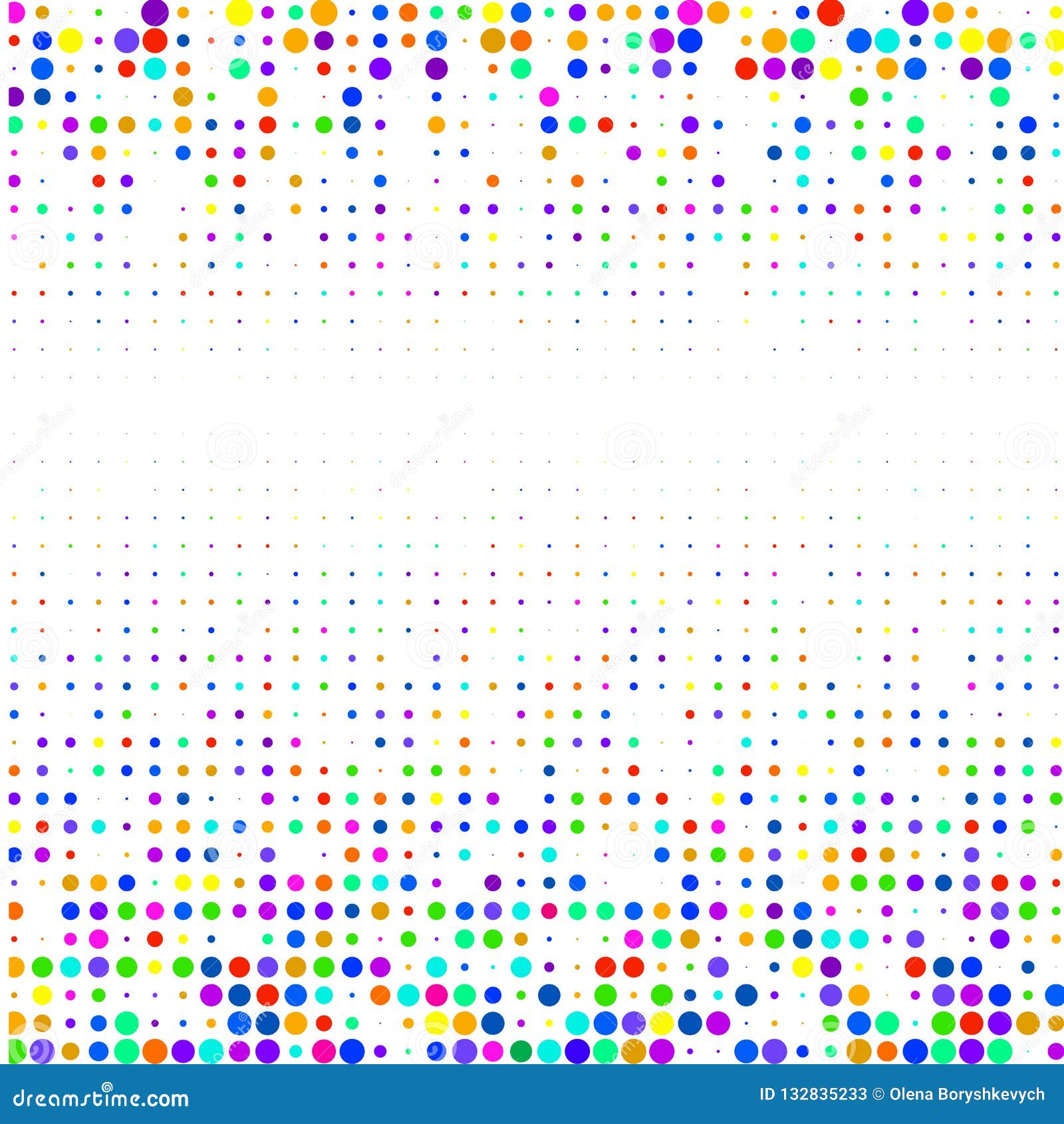 Background of Different Colored Dots of Different Sizes Located in ...