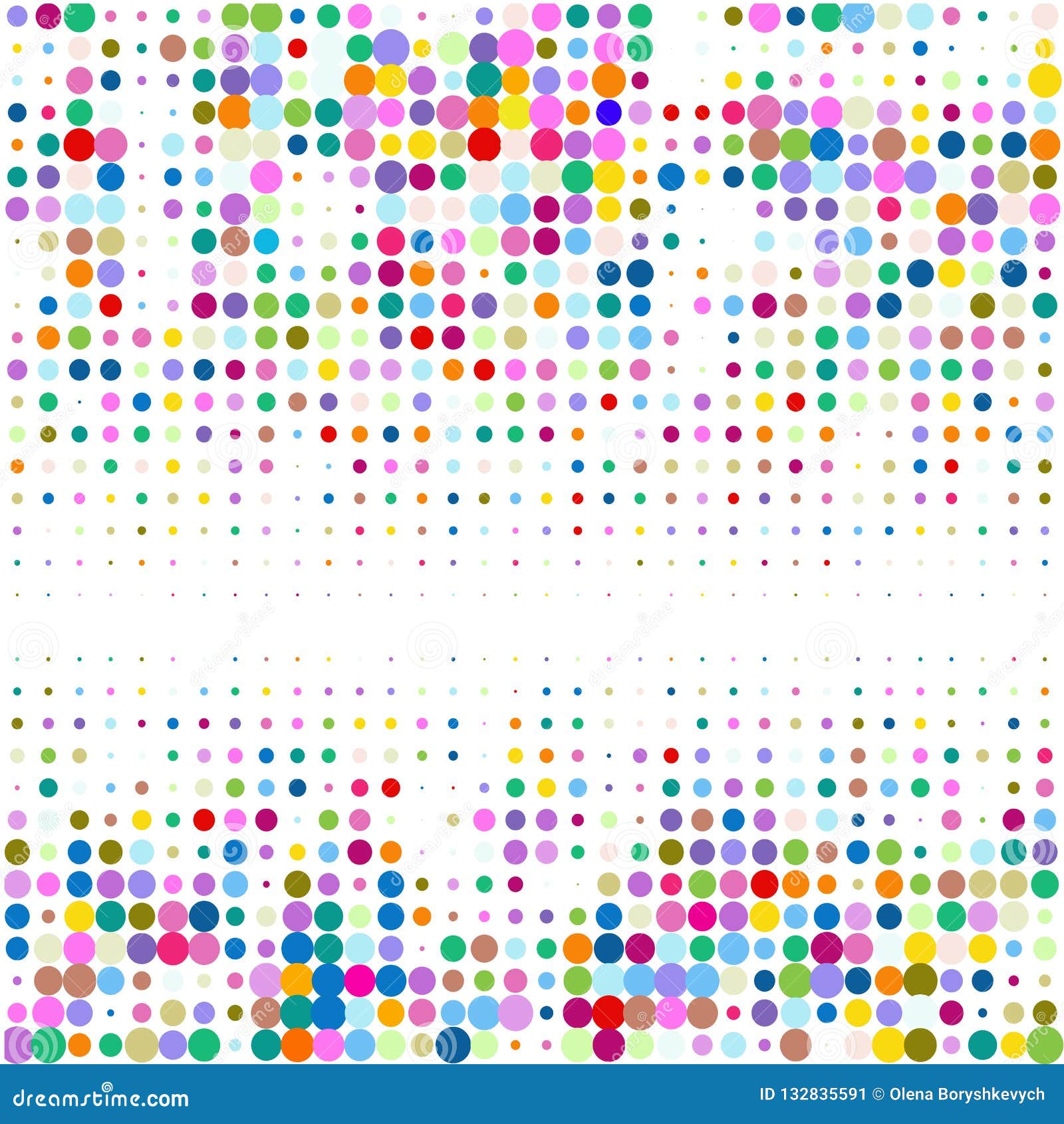 Background of Different Colored Dots of Different Sizes Located in ...
