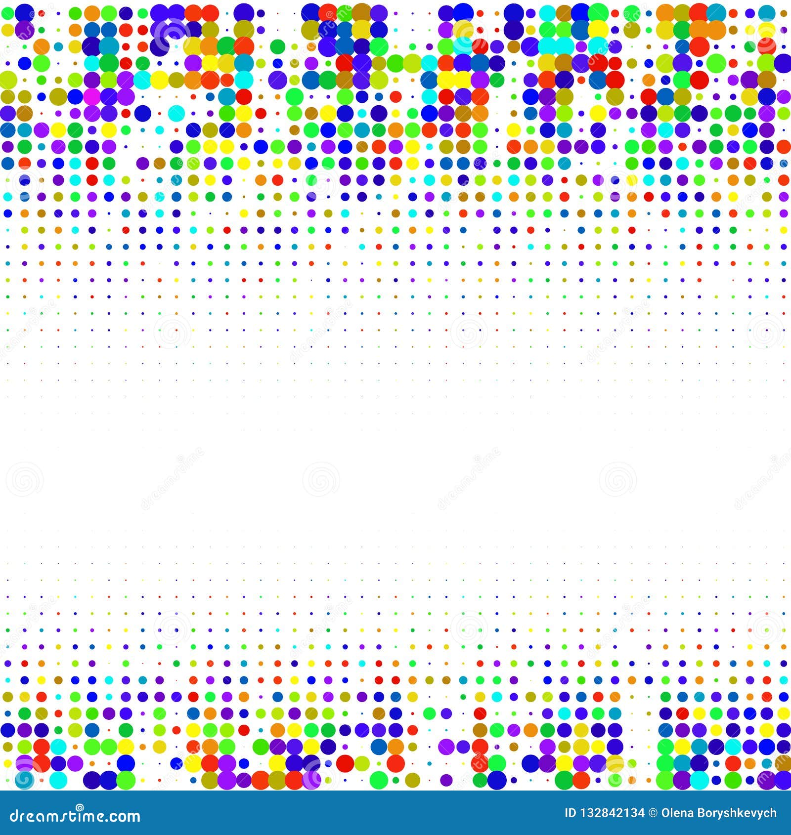 Background of Different Colored Dots of Different Sizes Located in ...