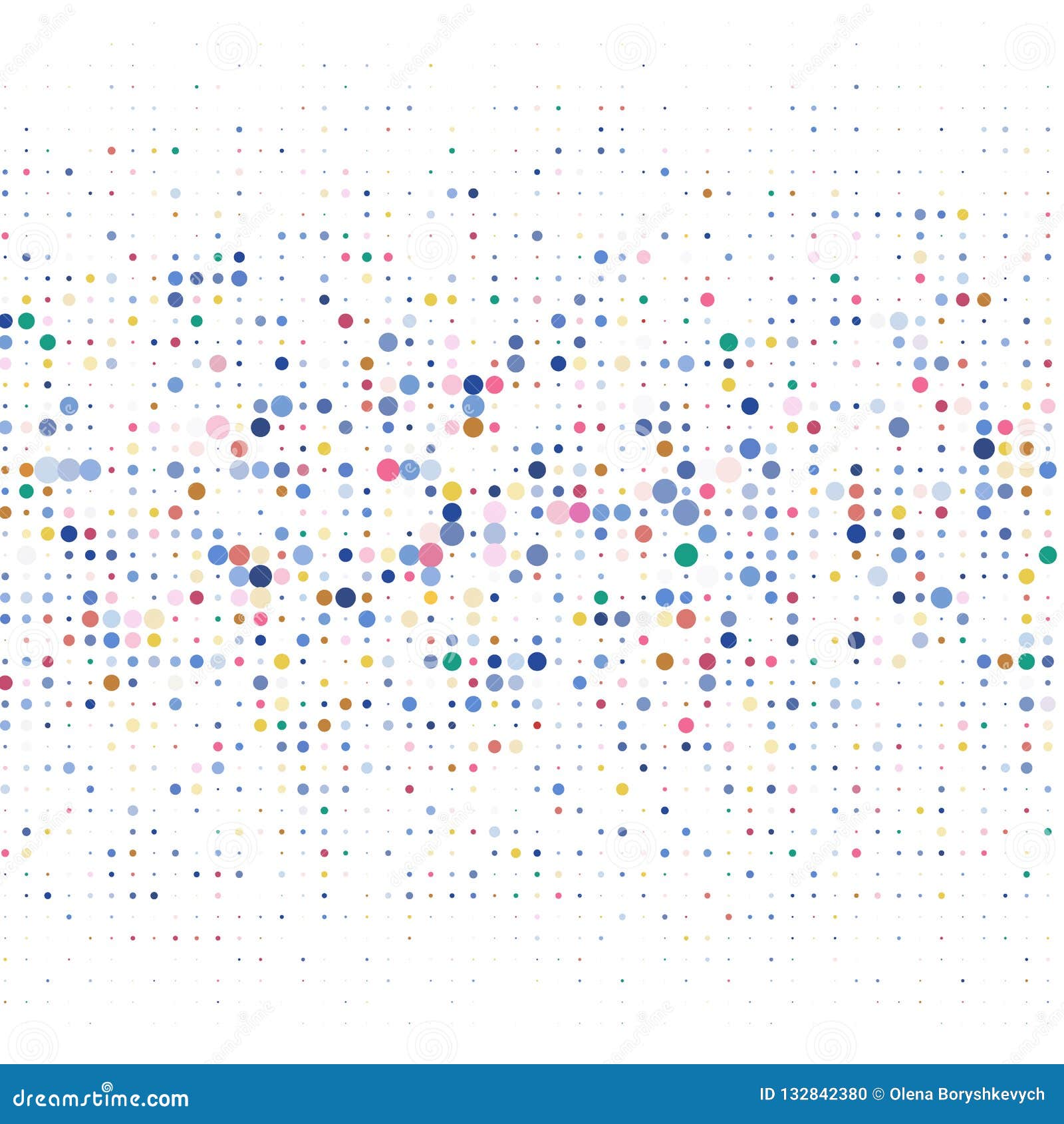 Background of Different Colored Dots of Different Sizes Located in ...