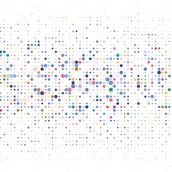 Background of Different Colored Dots of Different Sizes Located in ...