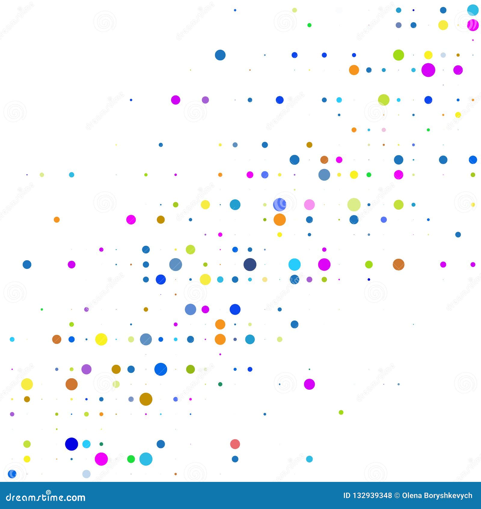 Background of Different Colored Dots of Different Sizes Located in ...