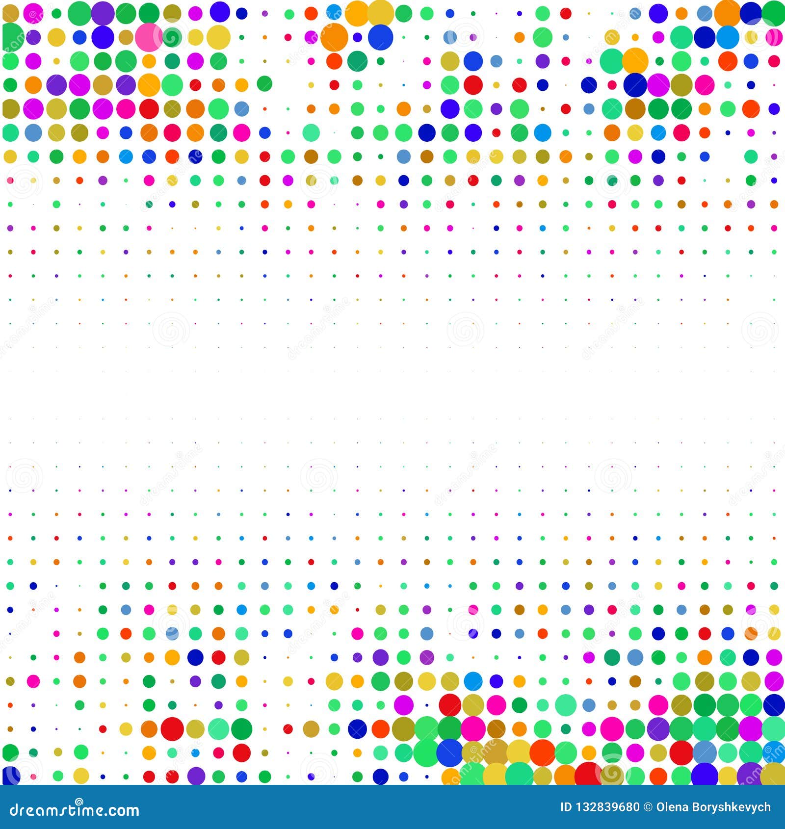 Background of Different Colored Dots of Different Sizes Located in ...