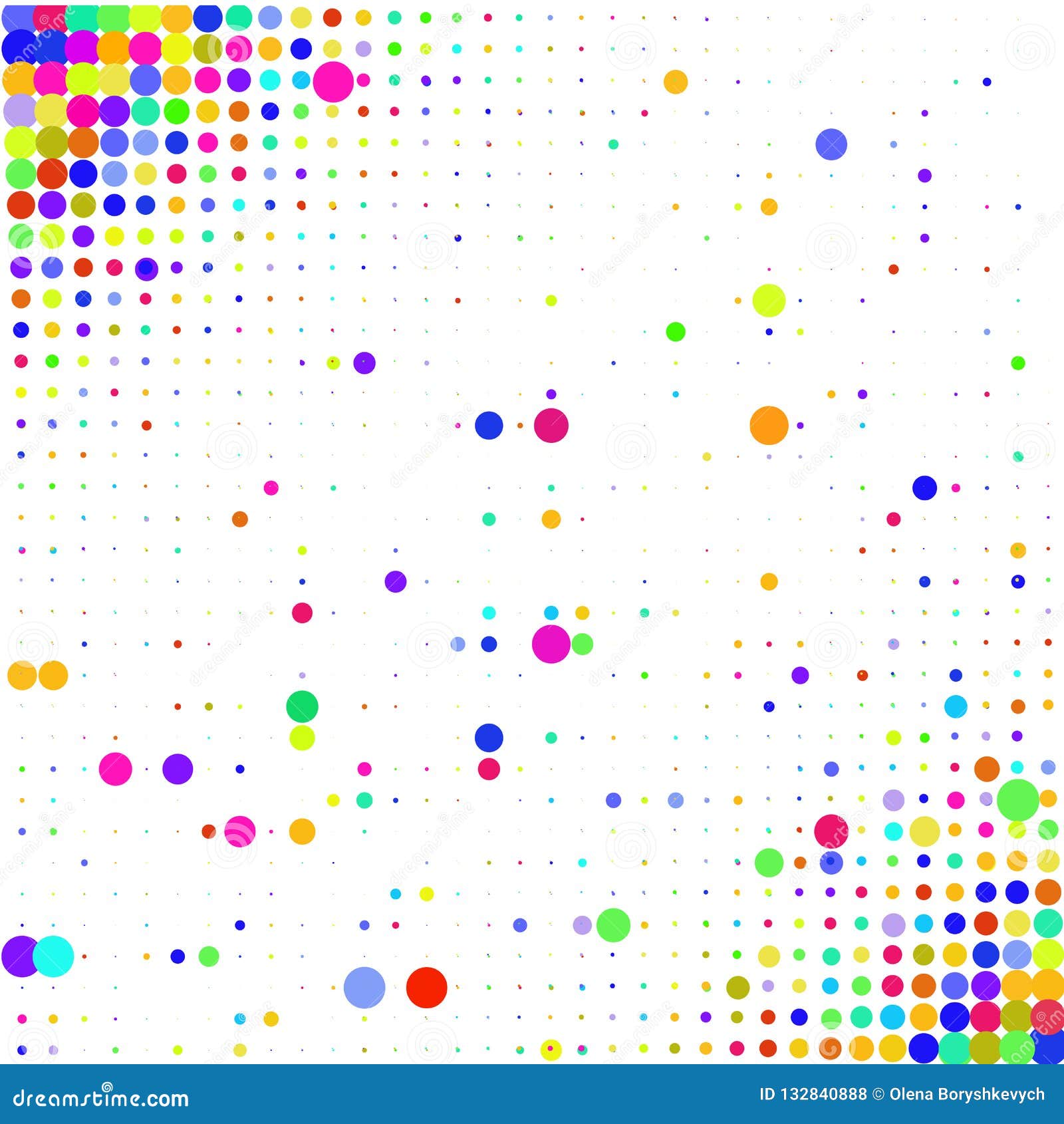 Background of Different Colored Dots of Different Sizes Located in ...